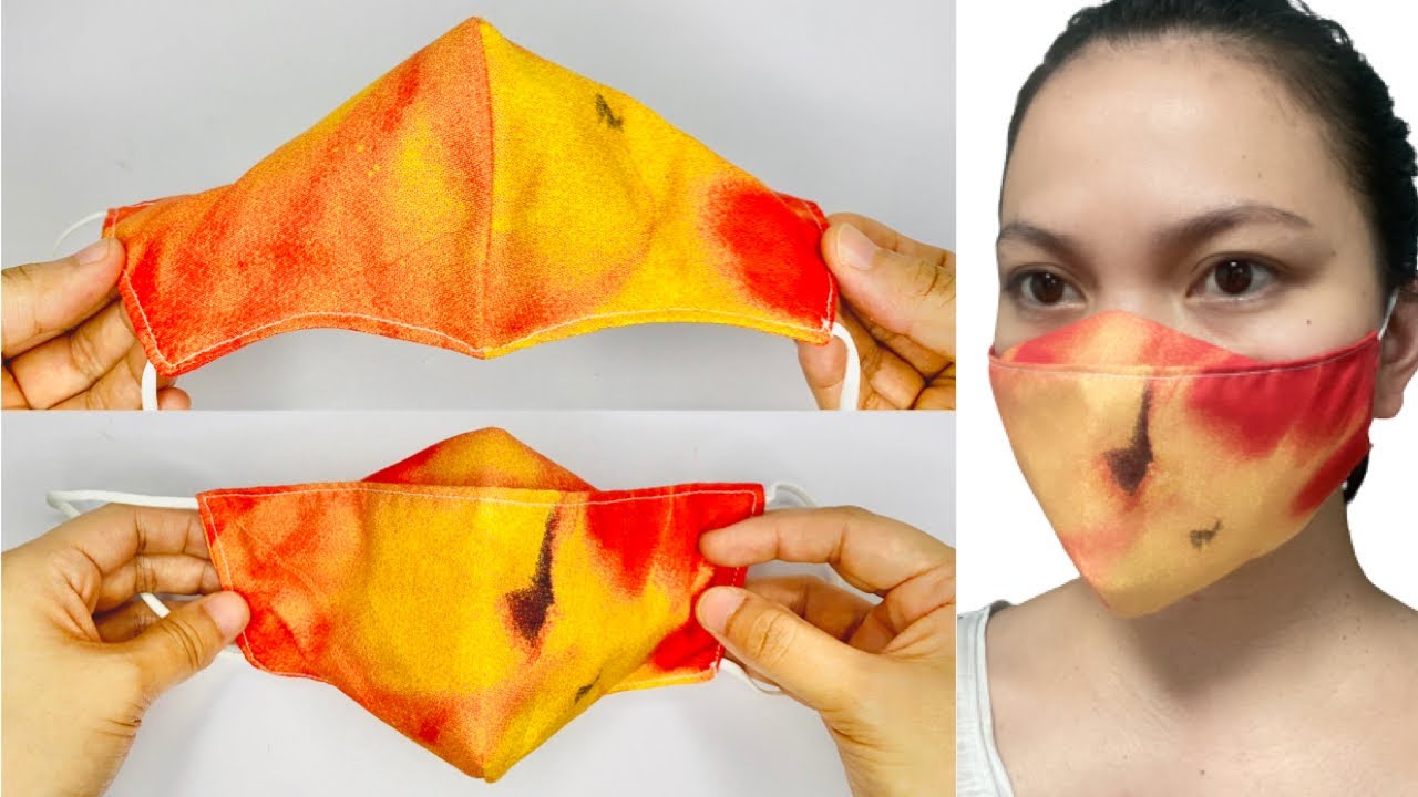 DIY 3D Face Mask | NO FOG on Glasses! | How to sew Face Mask at Home ...