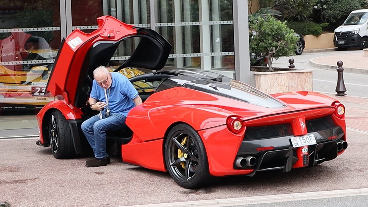 OMG 😳😱 old man with (3.7M TO 4.8M) EUROS CAR "LaFerrari" IN MONACO Vid ...