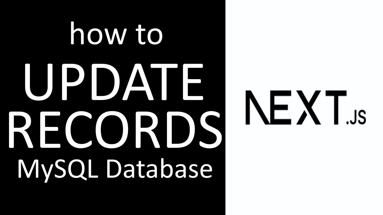 HOW TO UPDATE RECORDS IN MYSQL DATABASE USING NEXT JS API PHP - YouTube