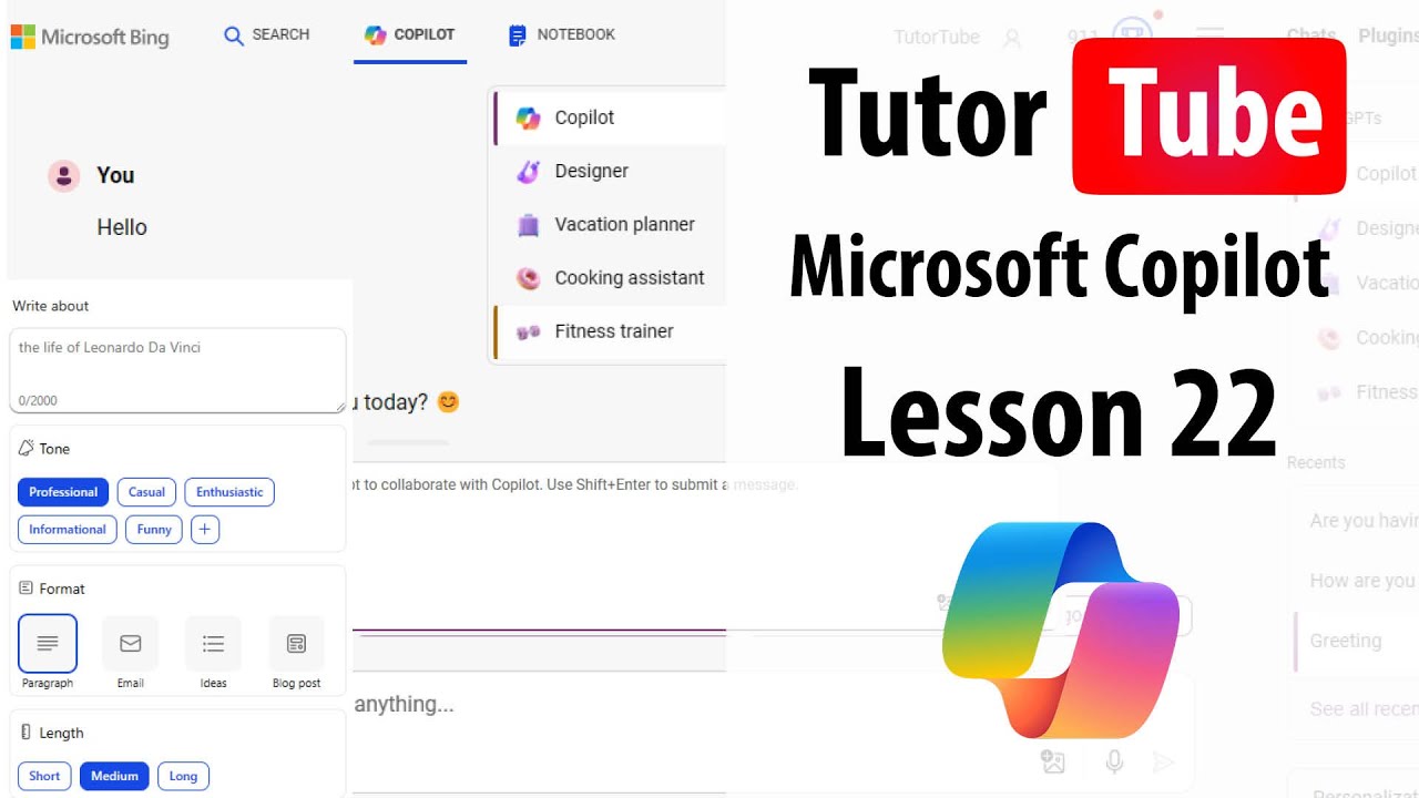 Microsoft Copilot - Lesson 22 - Grammar Correction - YouTube