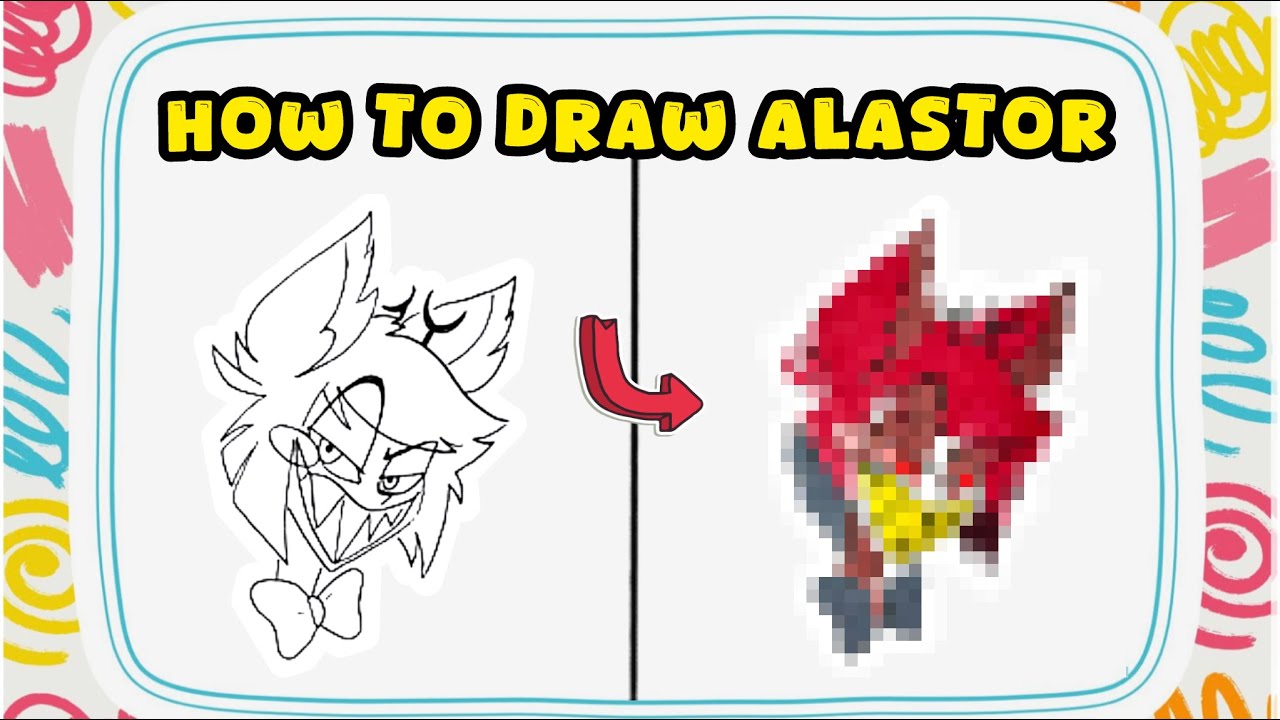 How to Draw Alastor from Hazbin Hotel – Step by Step Drawing - YouTube