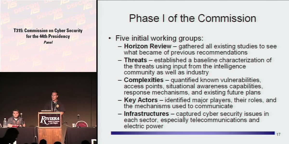 DEF CON 16 - Panel: Commission on Cyber Security for the 44th ...