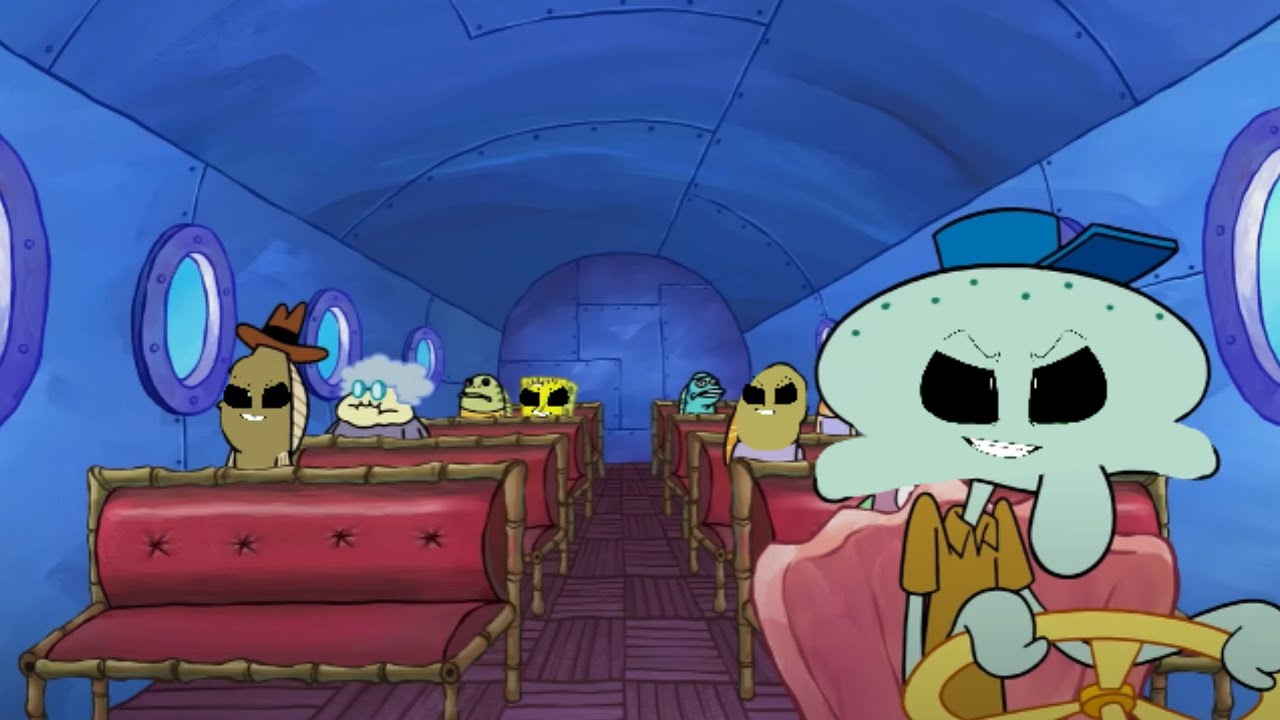 THE STORY OF EVIL SPONGEBOB | SQUIDWARD BECAME A BUS DRIVER AND NOW ...