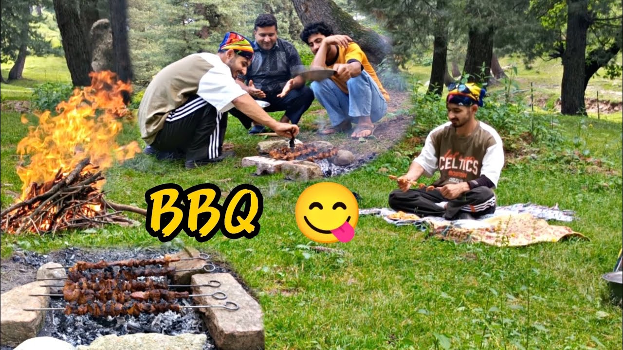 Mutton BBQ 😋 | making delicious kashmiri tujji in jungle 💚 - YouTube