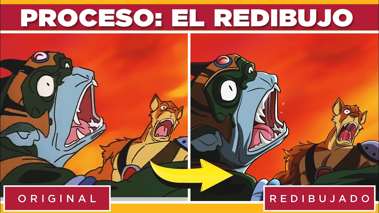 TIMELAPSE REDRAWING REPTILIO AND CHACALO| THUNDERCATS | 80/90 INTROS 4K ...