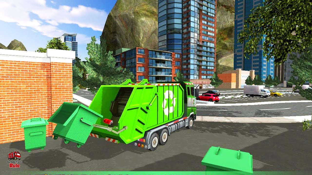 Garbage Truck Videos For Children l Off Road Garbage Truck Dump Truck ...