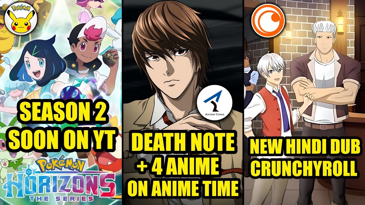 Pokemon Horizons S2 Hindi Dub Soon | Death Note Streaming & 4 Anime ...