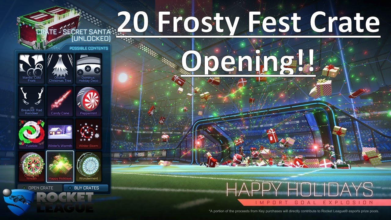 20 Frosty Fest Event Crate Opening!!! (Rocket League) - YouTube