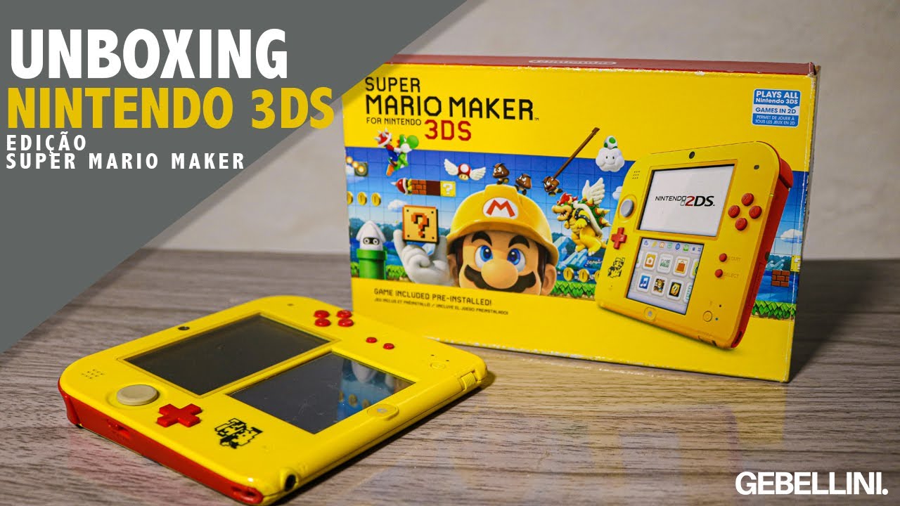 NINTENDO 2DS EDIÇÃO SUPER MARIO MAKER UNBOXING GEBELLINI - YouTube