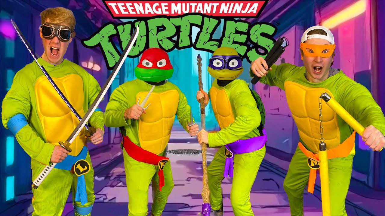 TEAMING UP WITH RAPHEL AND DONATELLO! Teenage Mutant Ninja Turtles IRL ...