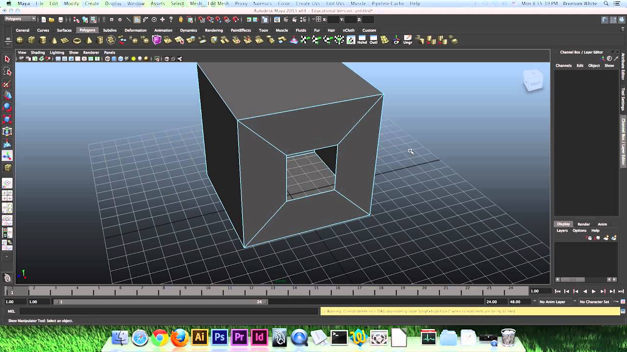 CIT VT3600 Maya Tutorials - 23 Boolean Difference - YouTube