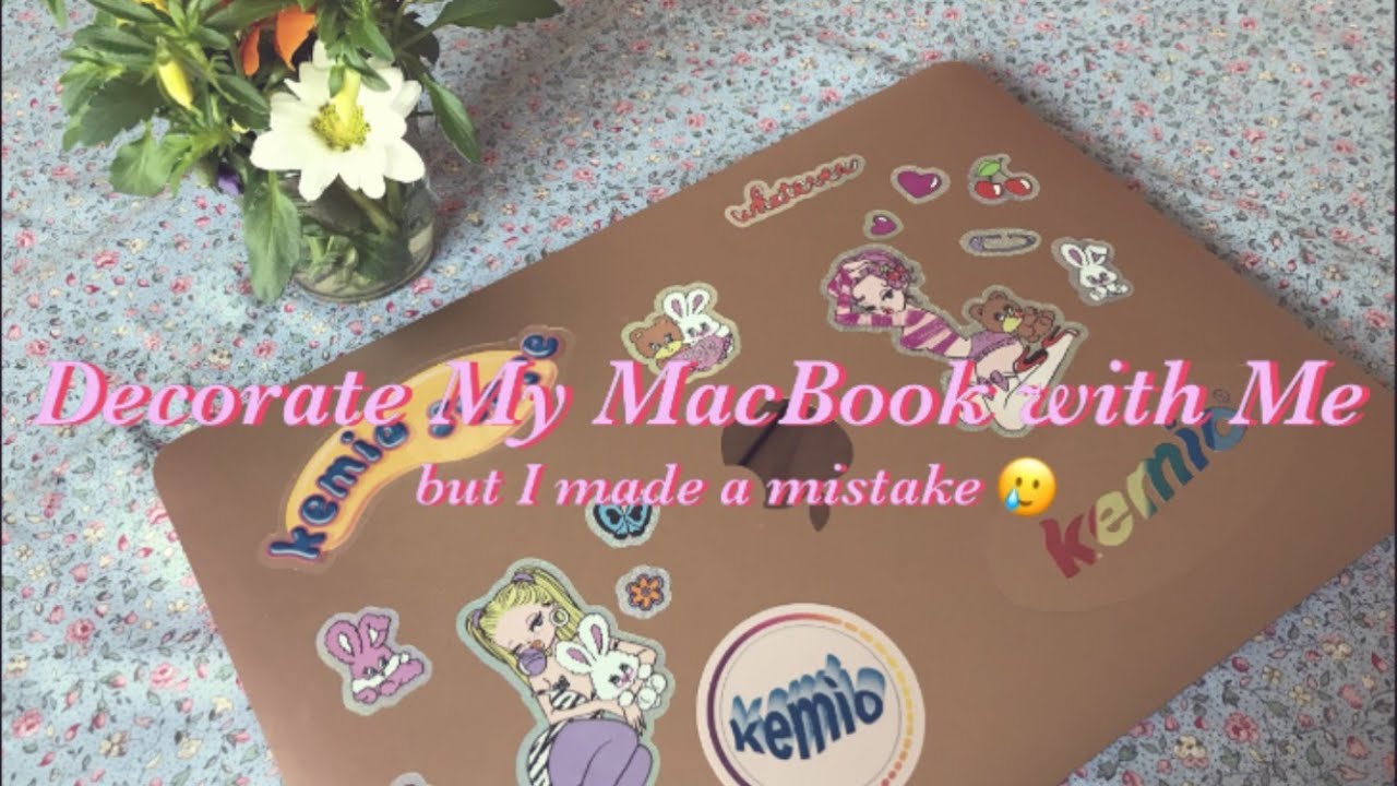 VLOG#3[ENG] MacBookをデコレーション🥲 | I tried to decorate my MacBook but ...