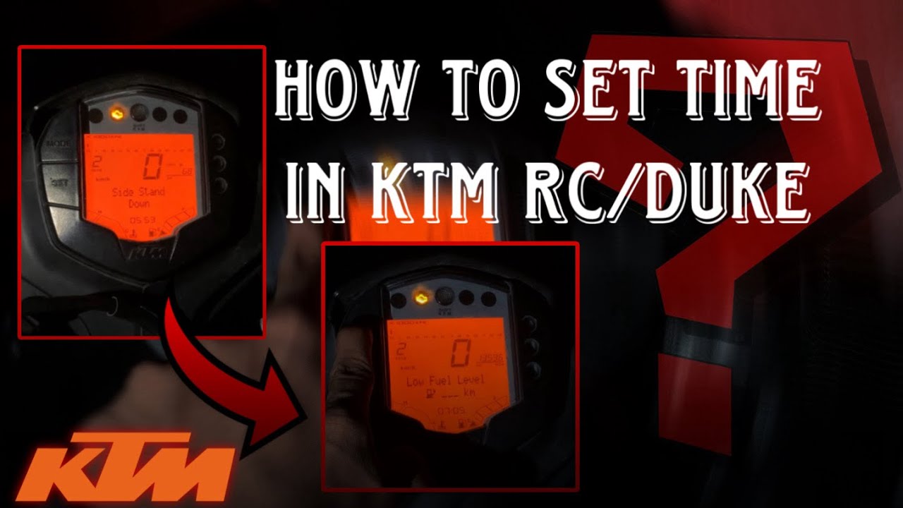 HOW TO SET TIME IN KTM RC 125/200/390 OR KTM DUKE 125/200/390 || KTM ...