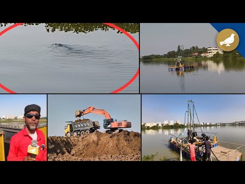 Soil testing at Mir Alam Tank in Hyderabad for New cable bridge project