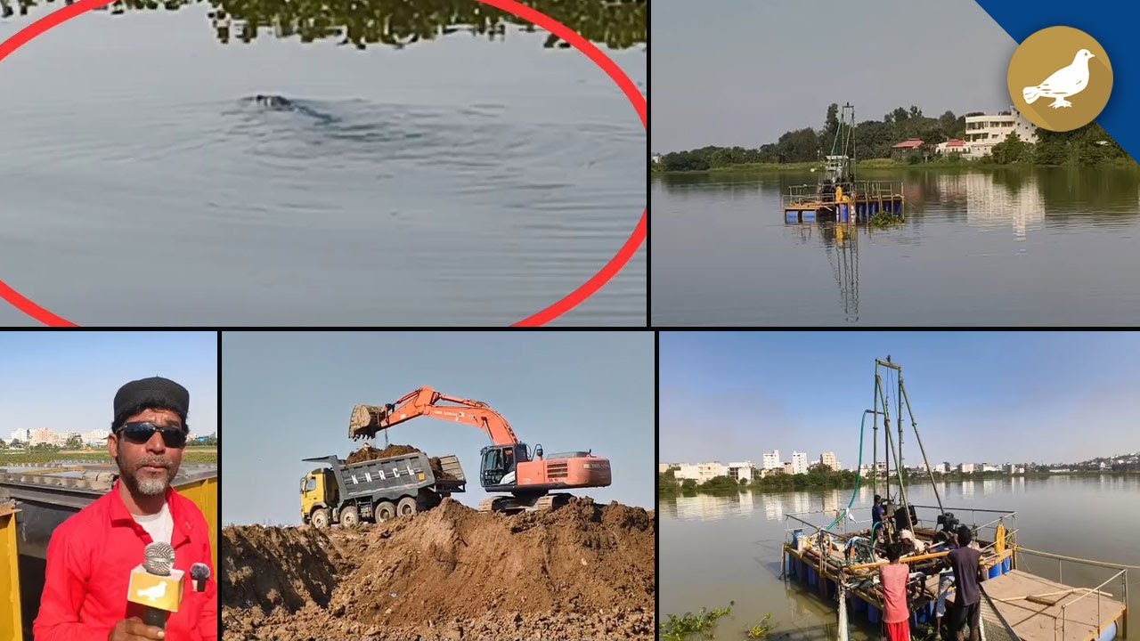 Soil testing at Mir Alam Tank in Hyderabad for New cable bridge project ...