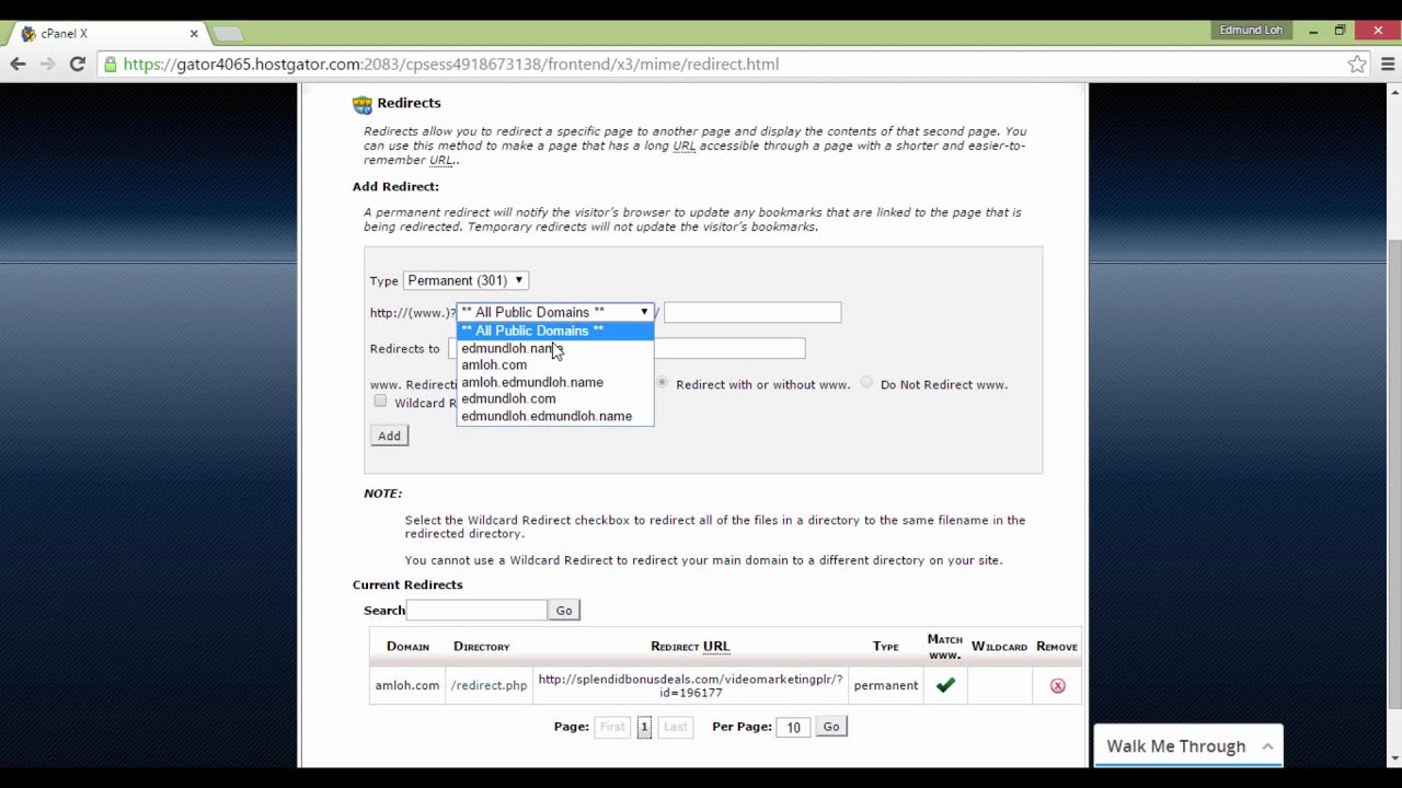 Hostgator How To Create Redirect Links Youtube