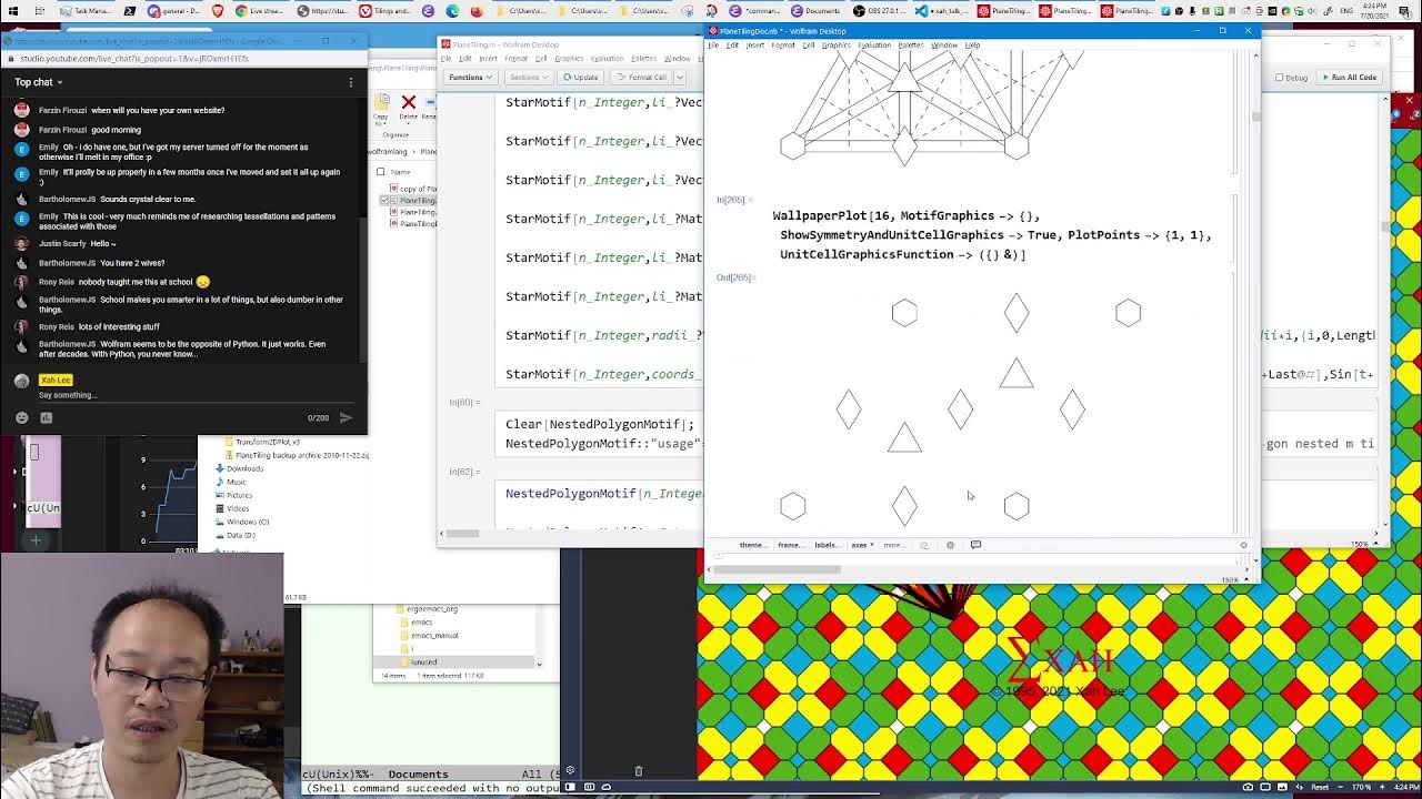 Xahtv 2021 07 20 Xah Emacs Wolfram Language Math Wallpaper Groups Youtube