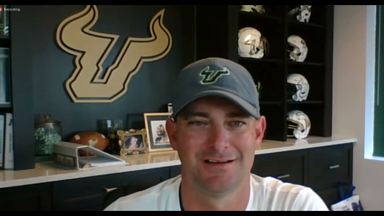 South Florida Bulls football coach Jeff Scott Thursday Zoom (BYU) - YouTube