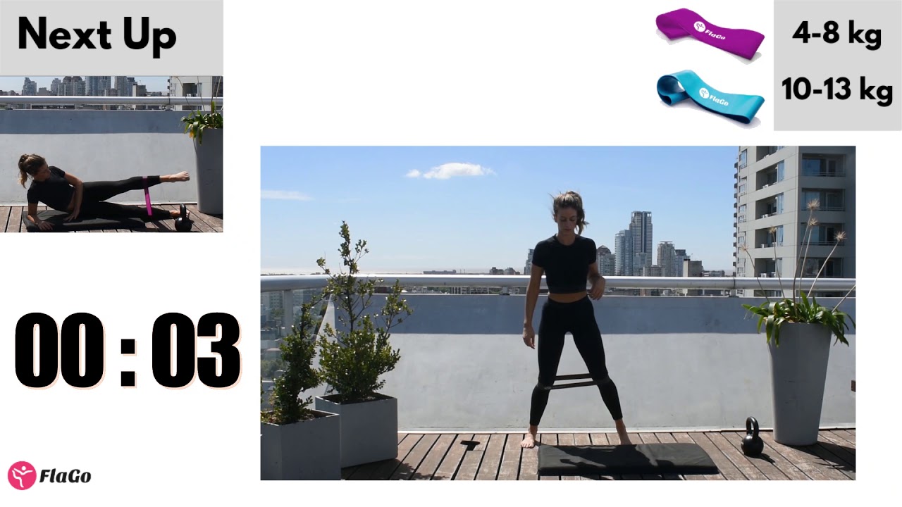 20 Minute Booty Toning Workout With Resistance Bands Beginner And
