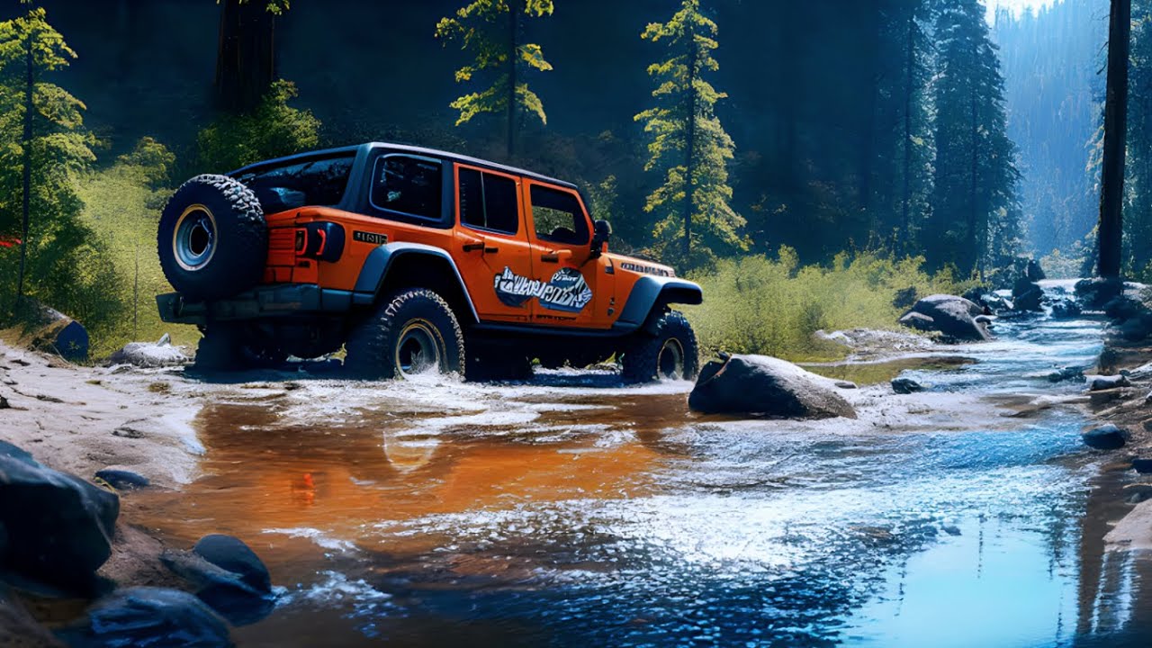 1/8 Jeep 4X4 Rubicon YK4082 Offroad Extreme Racing to the Waves The ...
