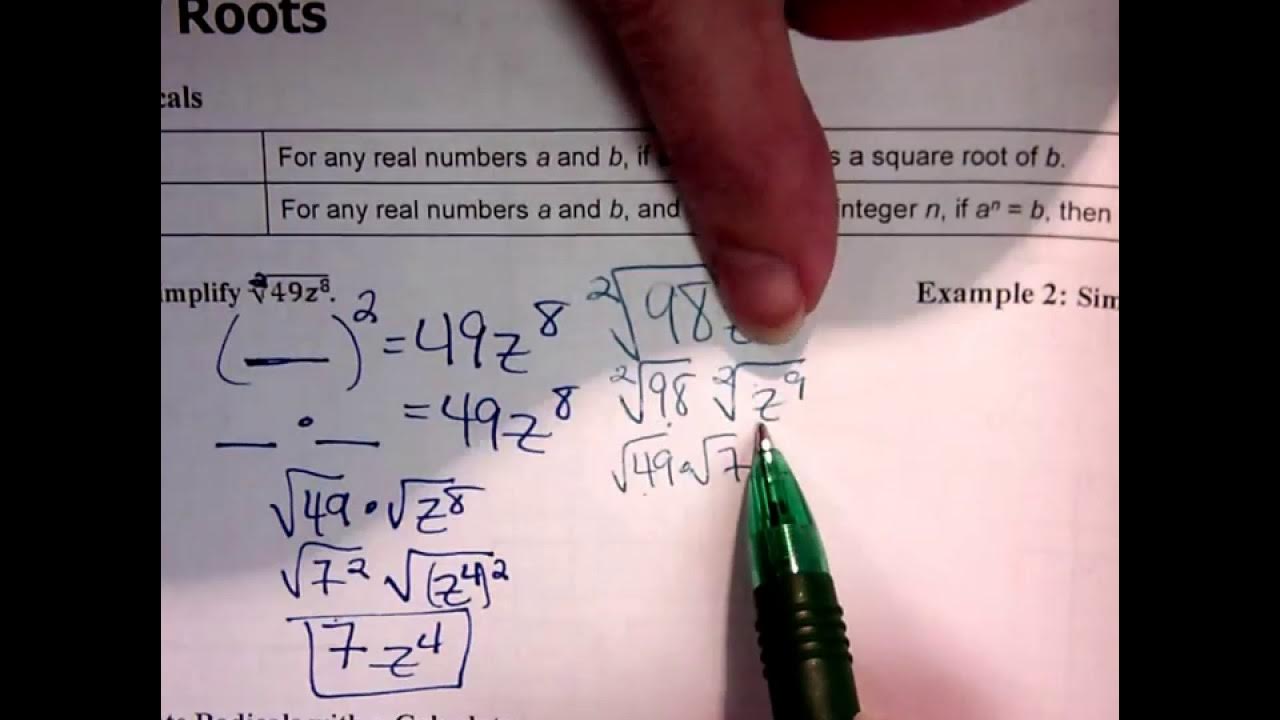 Algebra 2 - nth roots - YouTube