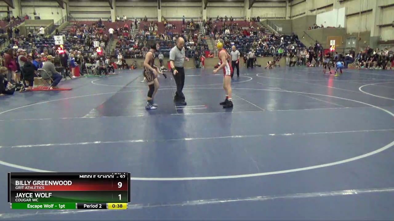 Middle School 92 Jayce Wolf Cougar WC Vs Billy Greenwood GRIT Athletics ...