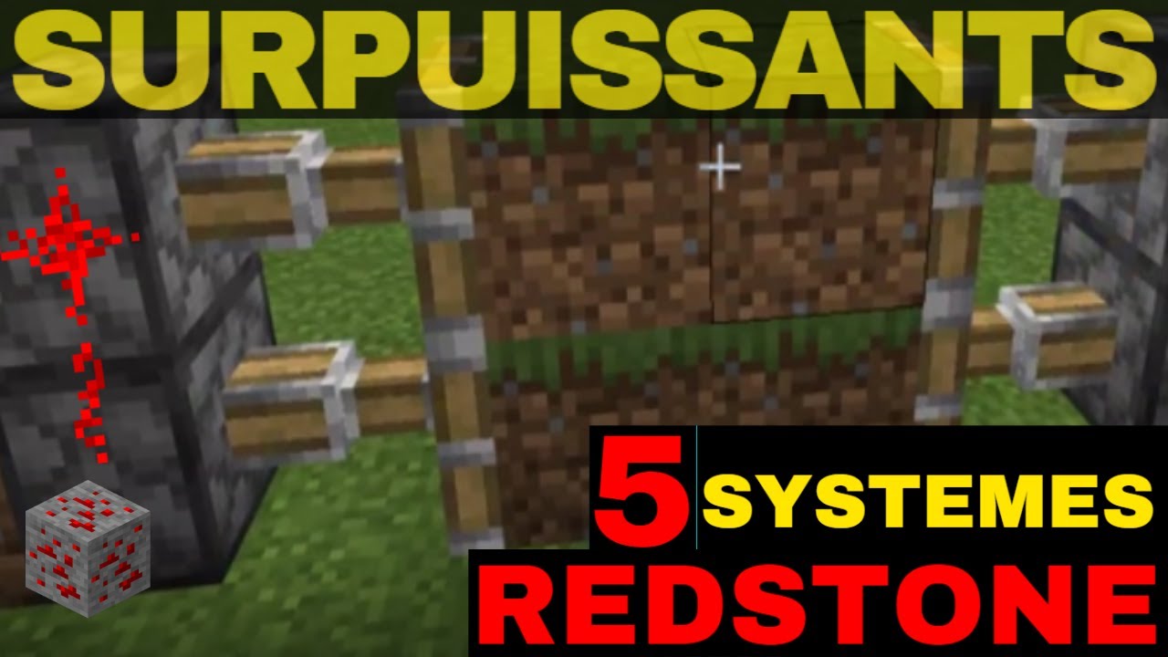 TUTO : 5 systèmes REDSTONE facile à faire - Minecraft (toutes versions ...