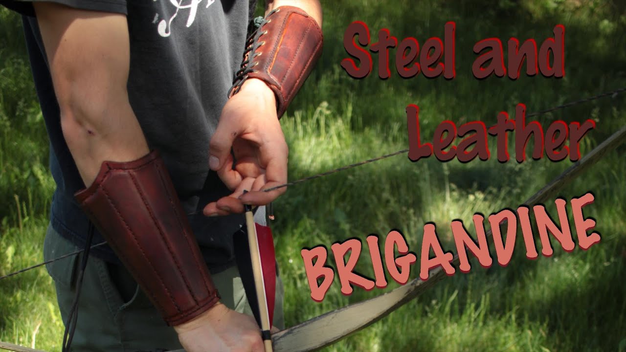 Making Leather Brigandine Forearm Bracers - YouTube