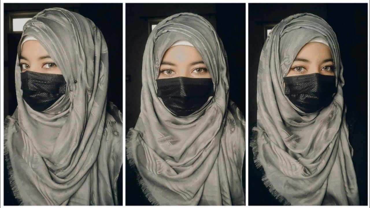 Layered Hijab Style || Simple & Beautiful Hijab Style / Full Coverage ...