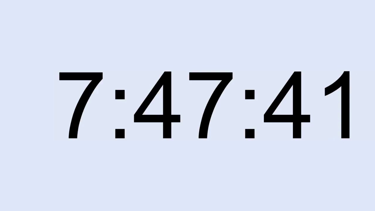 8 saat geri sayım | 8 hour timer , stopwatch , eight hour timer - YouTube