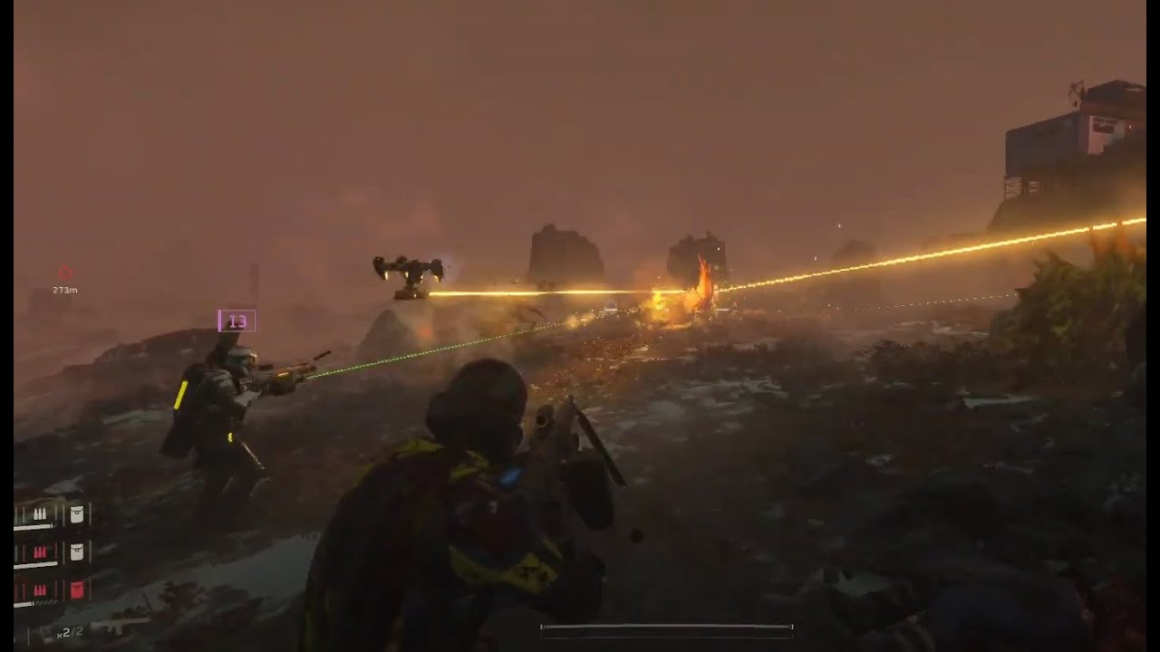 HELLDIVER Combat Footage [] Defending Estanu from Terminid Invasion ...