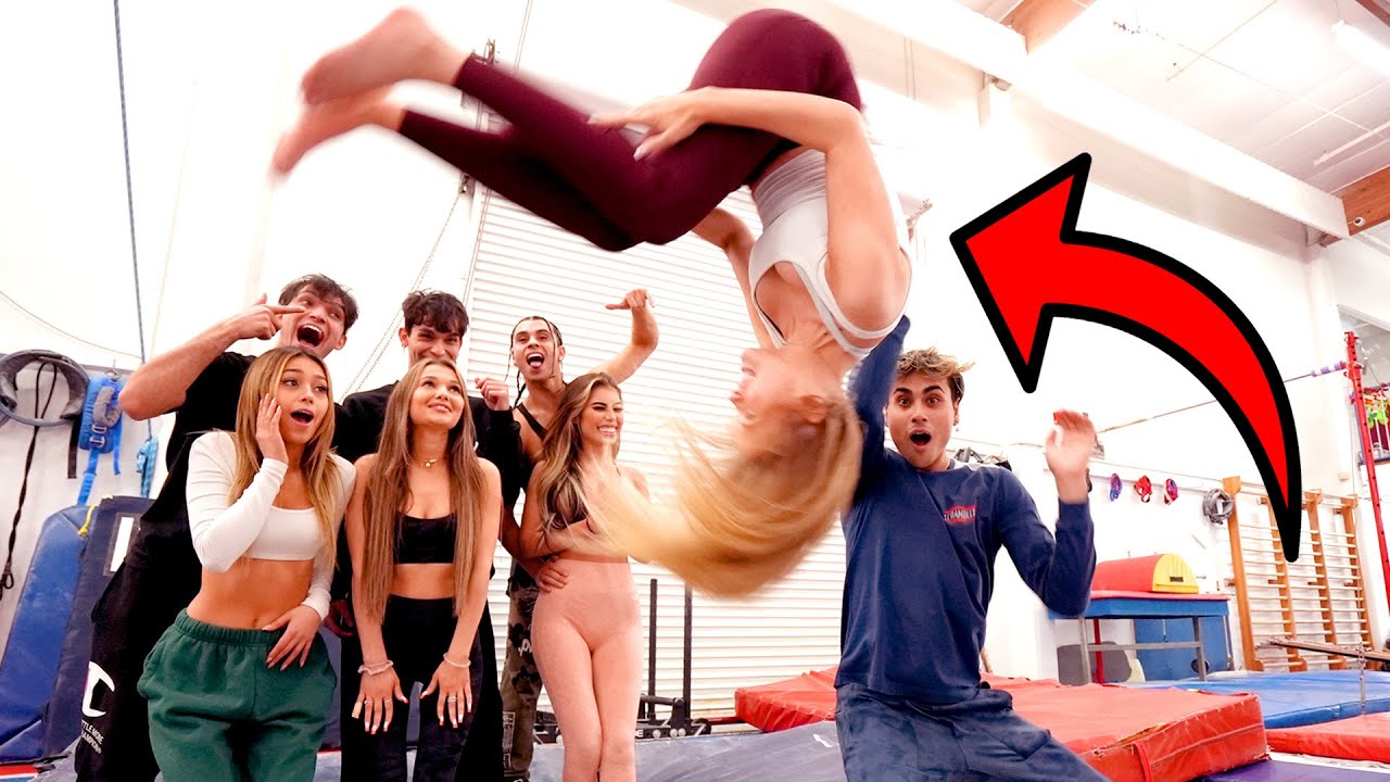 Teaching Hot Girls How To Backflip Youtube
