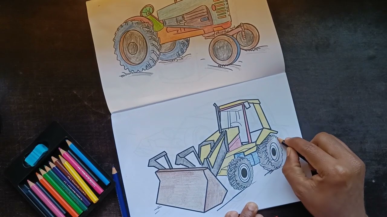 JCB coloring for kids | Kids Activity | Activity book - YouTube
