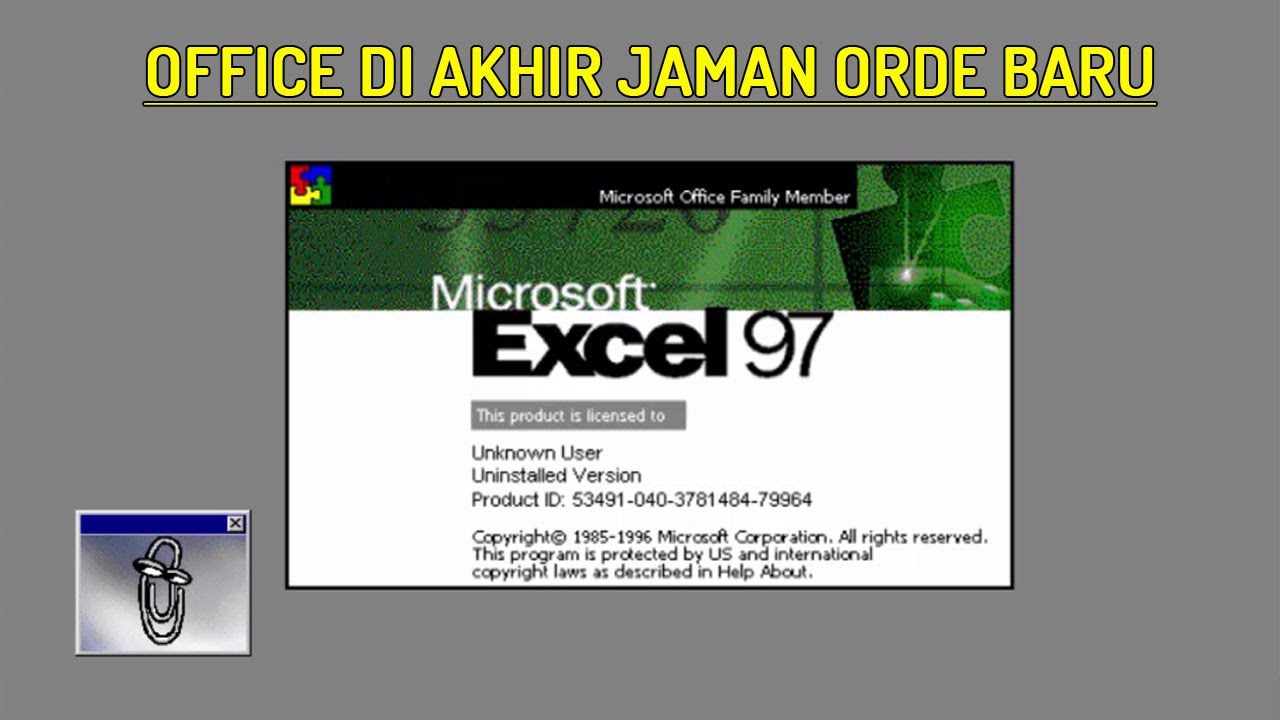 Nostalgia Install Ms Office 97 di Windows 98 - YouTube