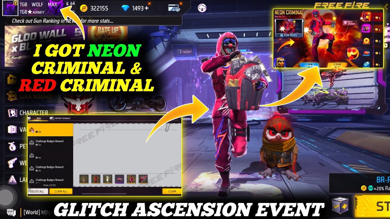 I GOT NEON CRIMINAL AND RED CRIMINAL BUNDLE IN GLITCH ASCENSION EVENT ...