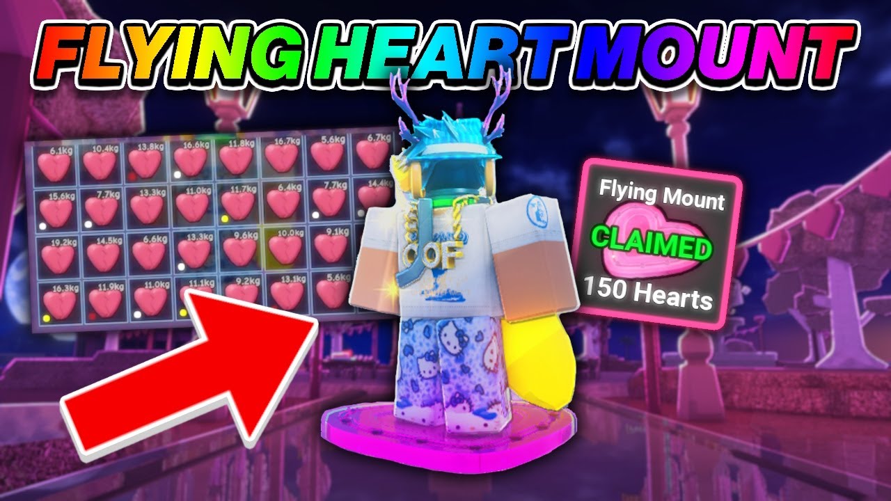 HOW to Get The FLYING HEART Mount in Roblox Dig it - YouTube