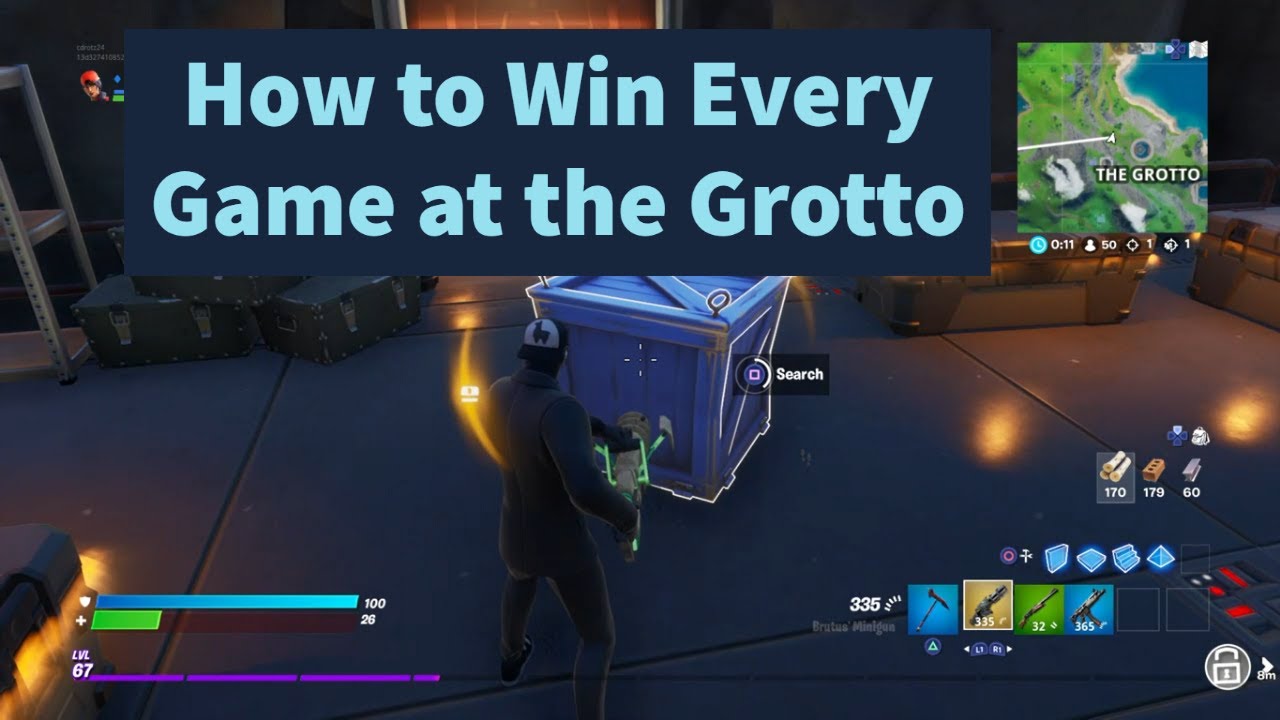 How to Win Every Game of Fortnite at The Grotto - YouTube