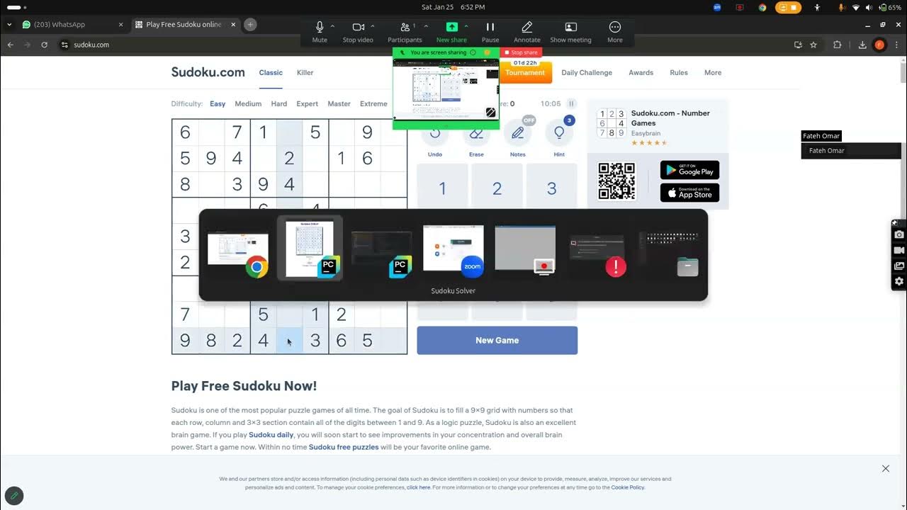 AI Sudoku Solver | Backtracking, Constraint Propagation | Most Constraint Variable - YouTube