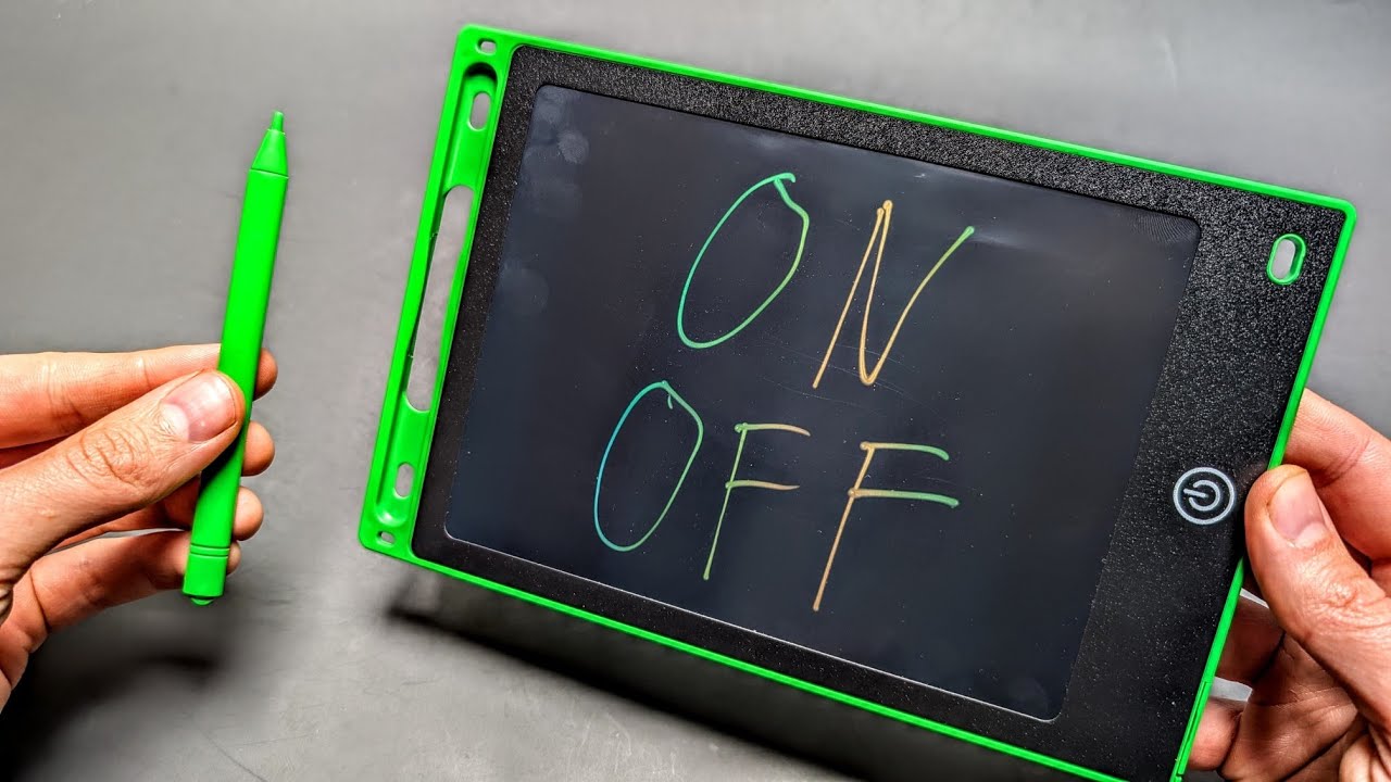 Turn On & Off LCD Writing Tablet Drawing Board - YouTube