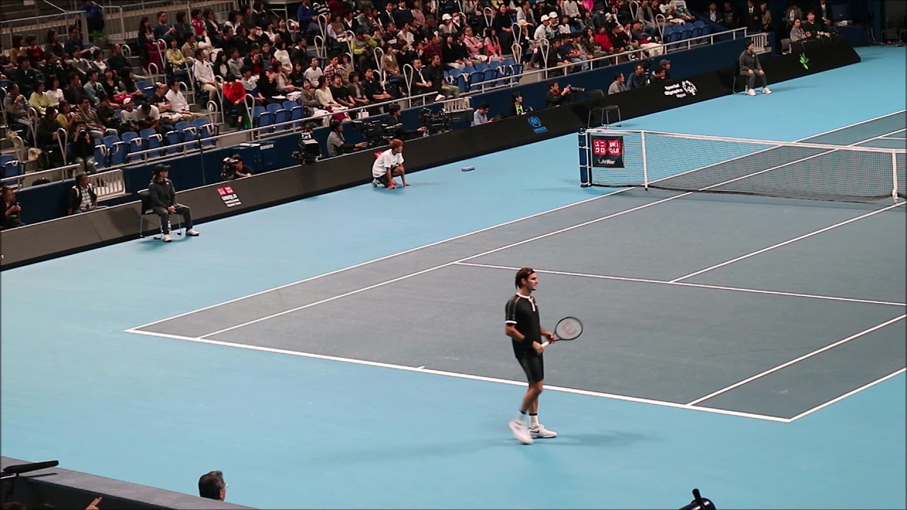 Roger Federer vs John Isner Tokyo Charity Match 2019 Part 7 - YouTube