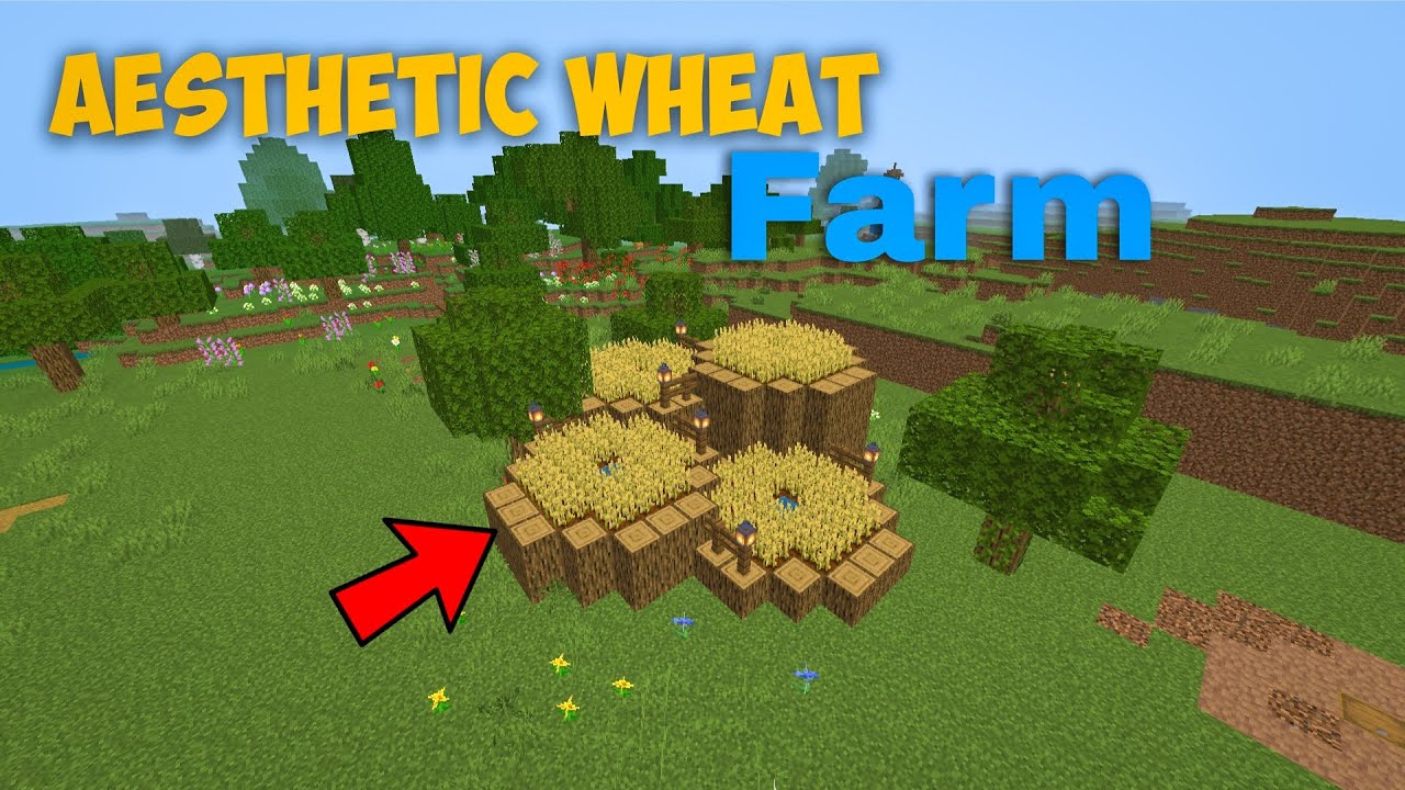 Minecraft Aesthetic Wheat Farm Tutorial 1.21 - YouTube