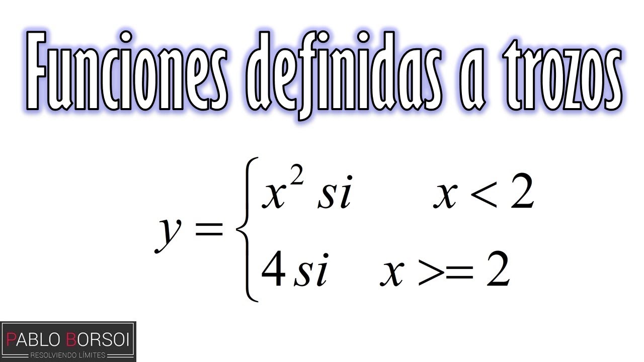 Funciones definidas por partes - cómo derivarlas - YouTube