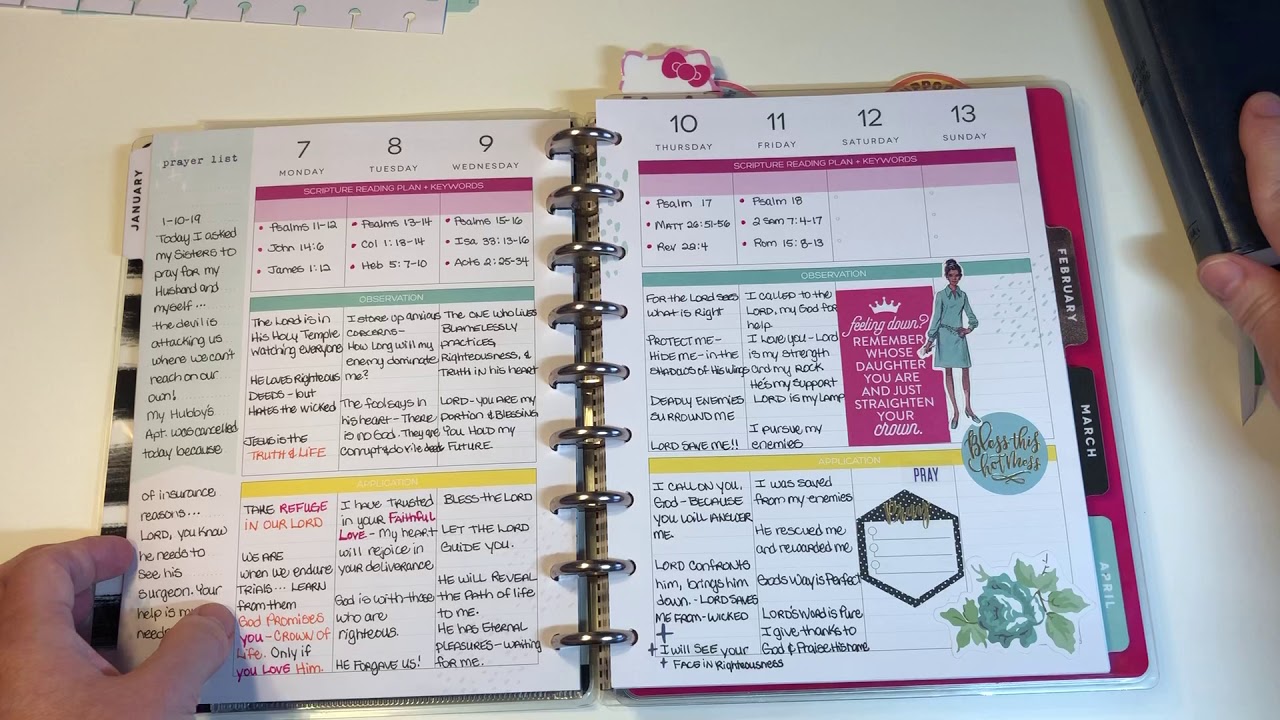 She Reads Truth Bible with my Faithful Happy Planner - YouTube