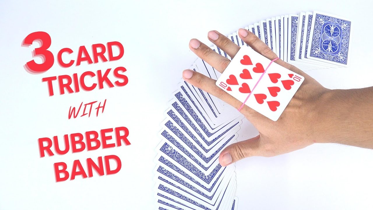 BEST CARD TRICKS with RUBBER BAND | Tutorial - YouTube