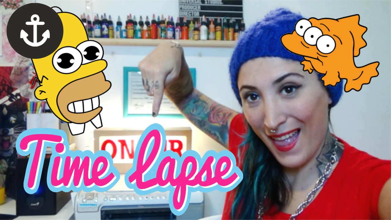 TATTOO FLASH time-lapse THE SIMPSONS - YouTube