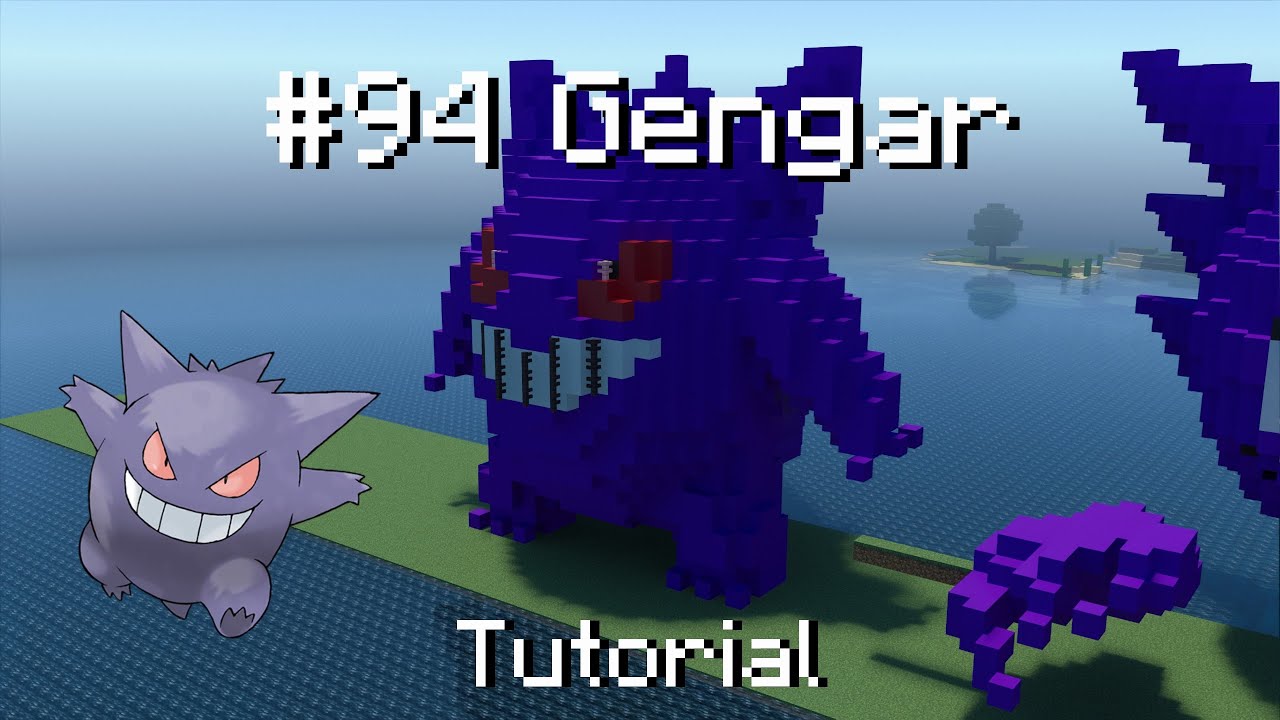 How to build a Pokémon Gengar statue in Minecraft (Tutorial) - YouTube