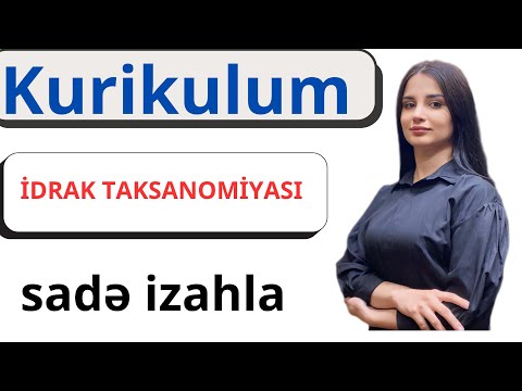İDRAK TAKSONOMİYASI YENİ İZAH
