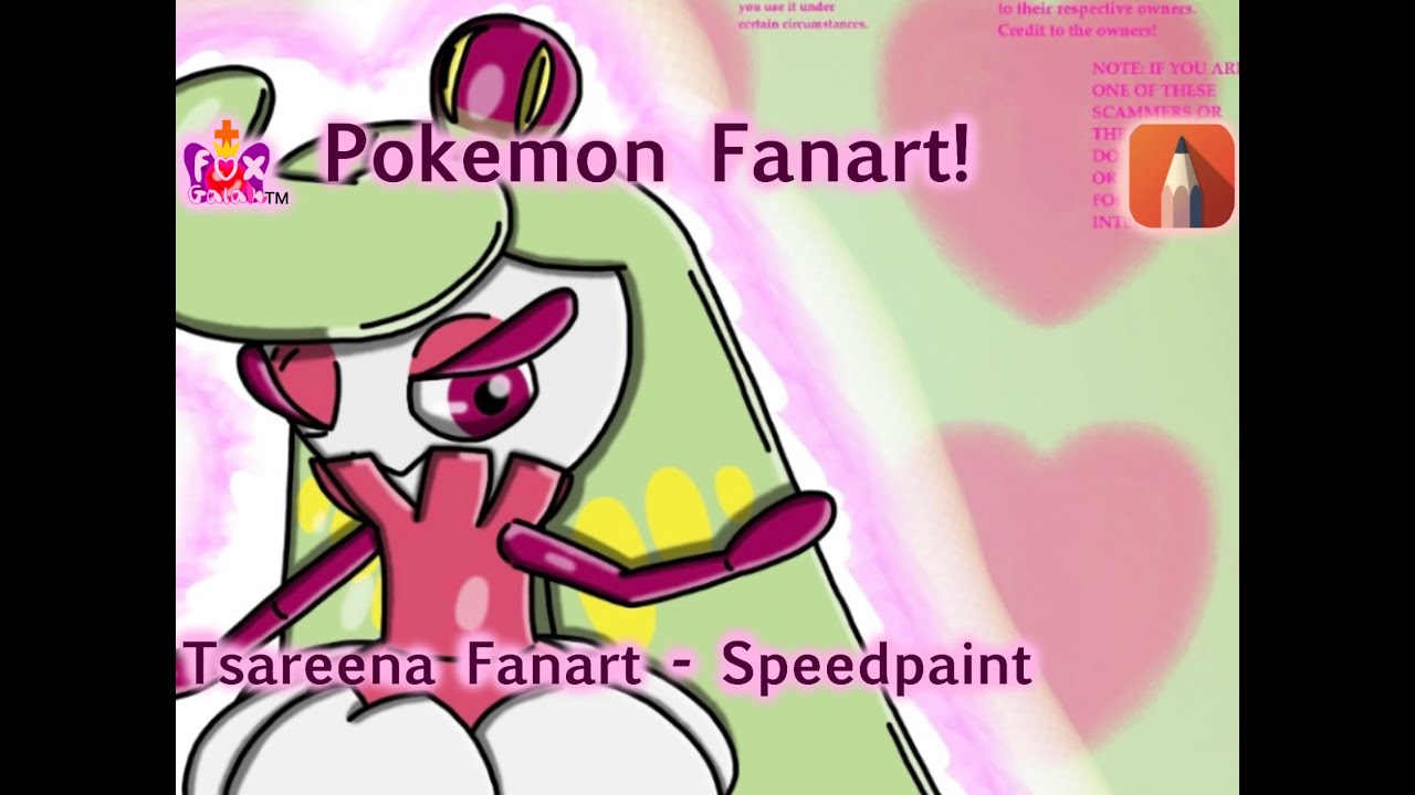 Tsareena (Pokemon Fanart) - Speedpaint (With Commentary) - YouTube