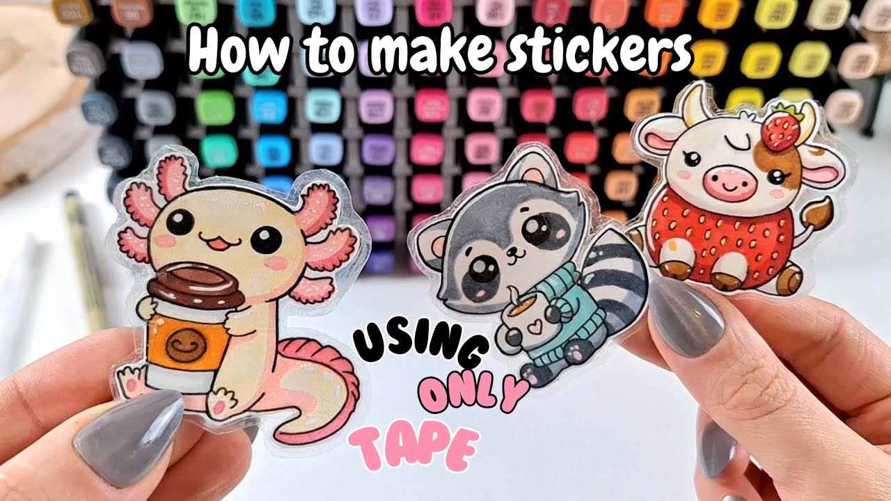 How to Make Stickers Using Only Tape | Step by Step! - YouTube