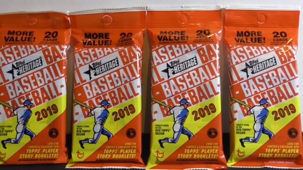 2019 Topps Heritage Baseball Value Pack Break #1 - YouTube